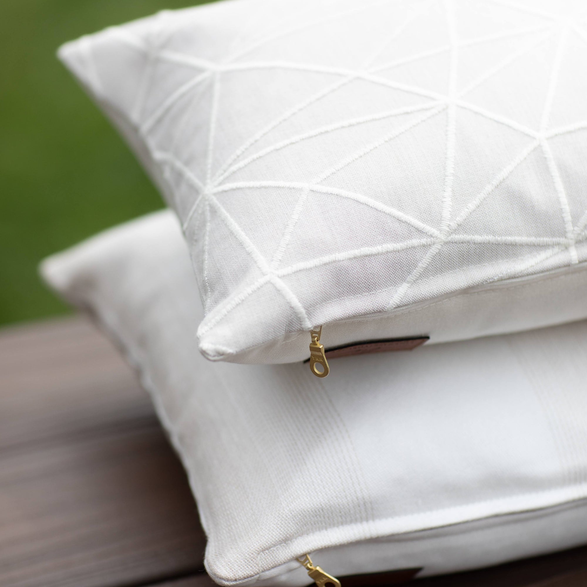 MONACO || Pink Blush & Ivory Geometric Indoor/Outdoor Pillow Cover ...